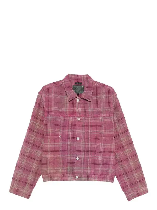 R13 Plaid Shirt Jacket - Pink