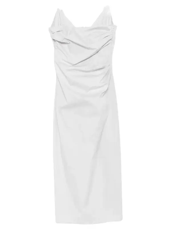 Patrizia Pepe Bustier Midi Dress - Grey
