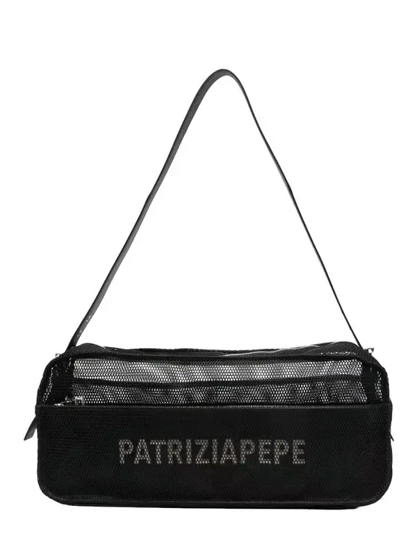 Patrizia Pepe Mesh Crossbody Bag - Black