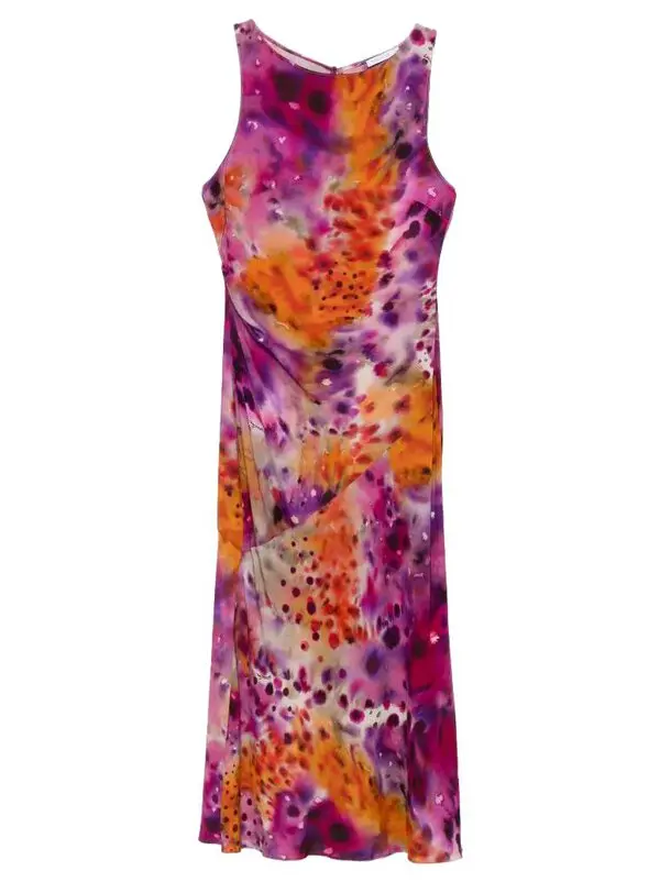 Patrizia Pepe Printed Midi Dress - Pink