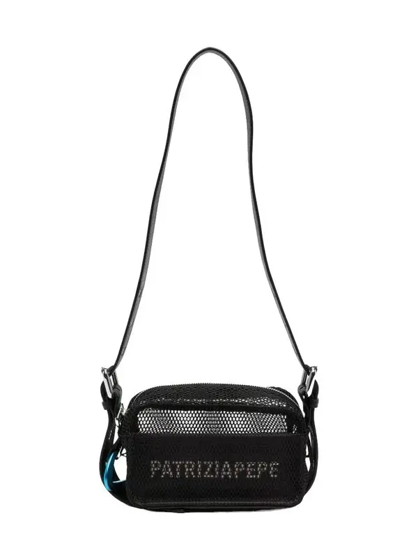 Patrizia Pepe Mesh Shoulder Bag - Black