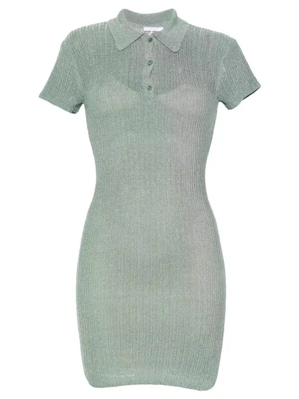 Patrizia Pepe Knitted Polo Dress - Green