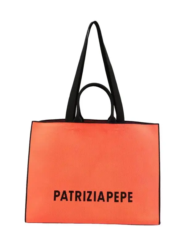 Patrizia Pepe Logo-intarsia Tote - Orange