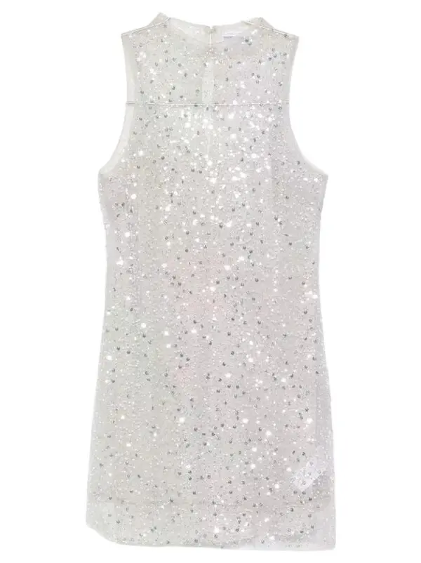 Patrizia Pepe Sequin-embellished Mini Dress - Grey