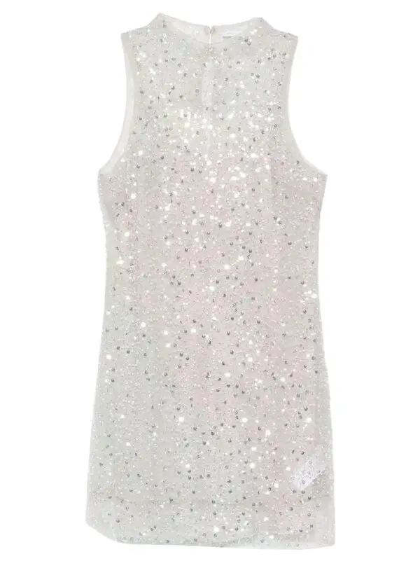 Patrizia Pepe Sequin-embellished Mini Dress - Grey
