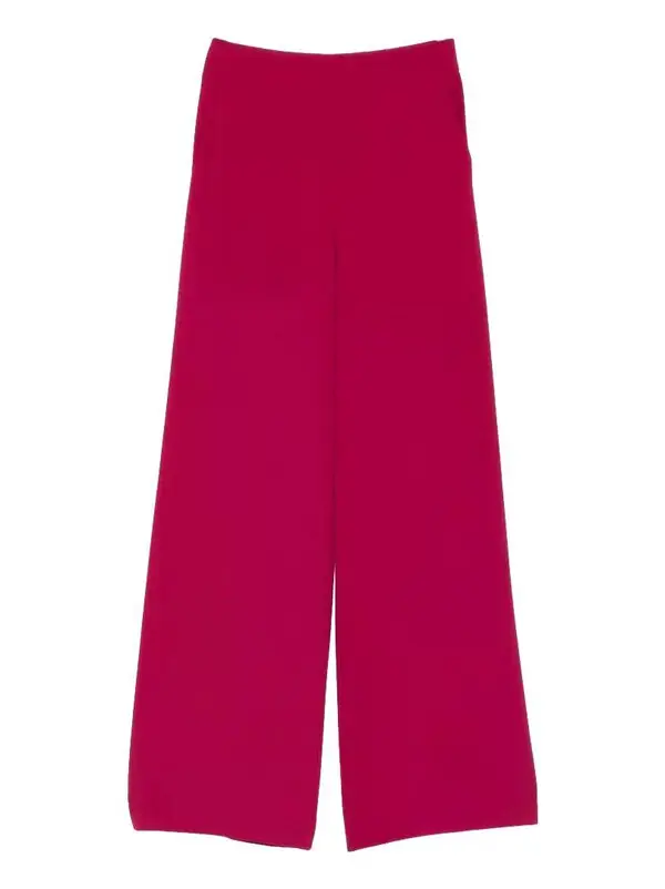 Patrizia Pepe Wide Leg Crêpe Pants - Purple