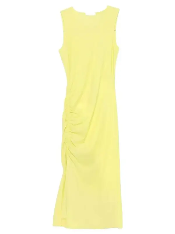 Patrizia Pepe Midi Ruched Dress - Yellow