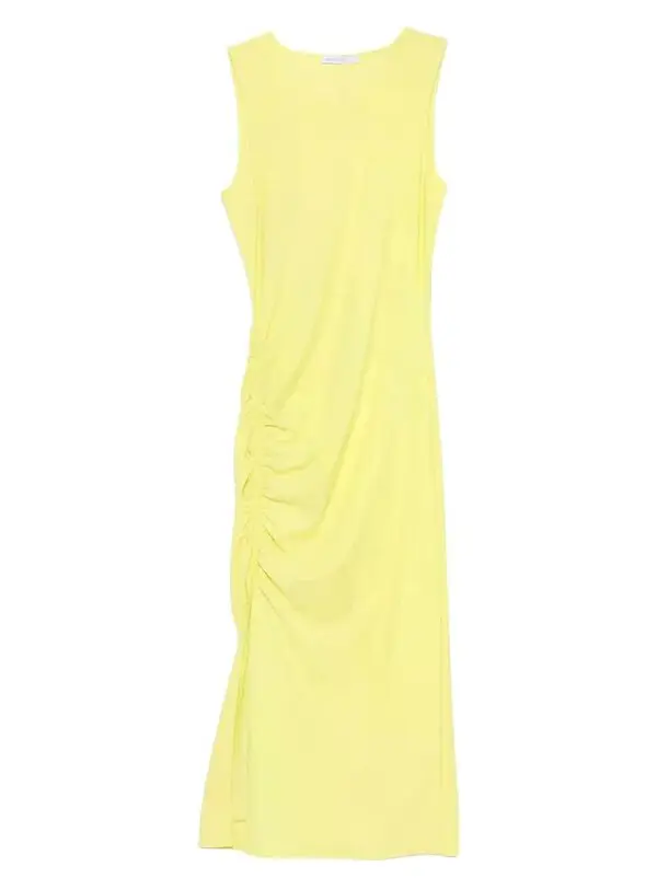 Patrizia Pepe Midi Ruched Dress - Yellow