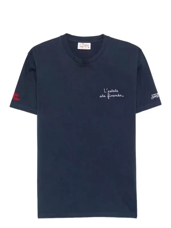 MC2 SAINT BARTH Portofino Embroidered T-shirt - Blue