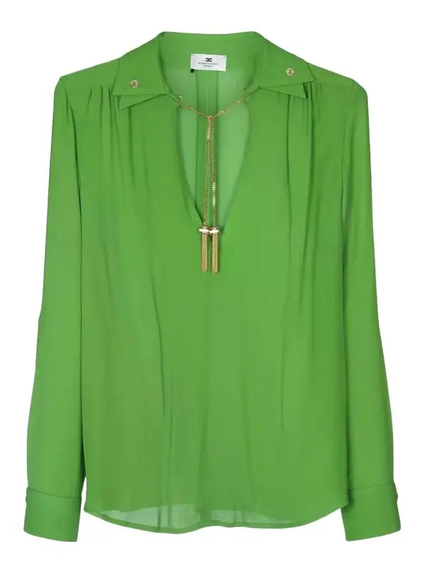 Elisabetta Franchi Double-collar Shirt - Green