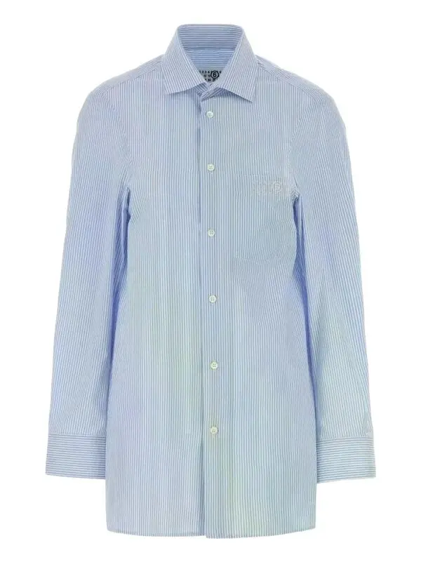 MAISON MARGIELA Long-sleeve Striped Shirt - Blue