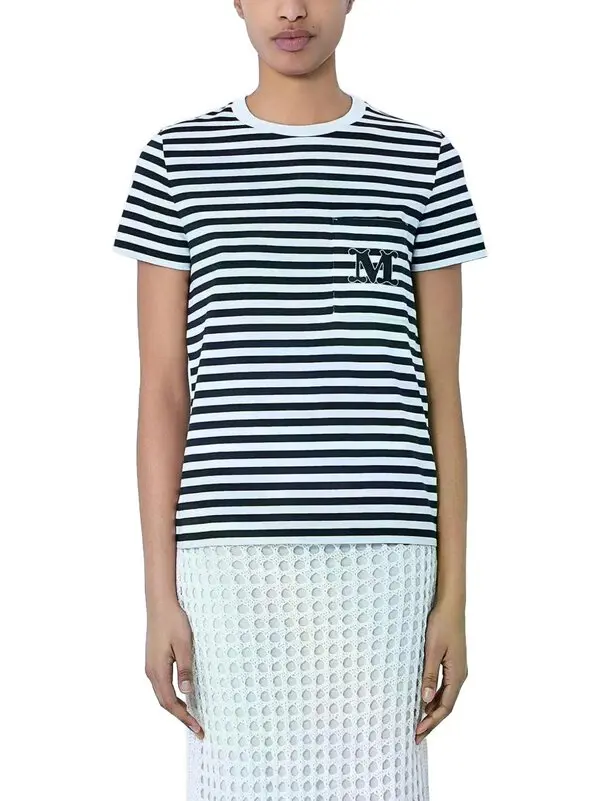 Max Mara Striped T-shirt - Black