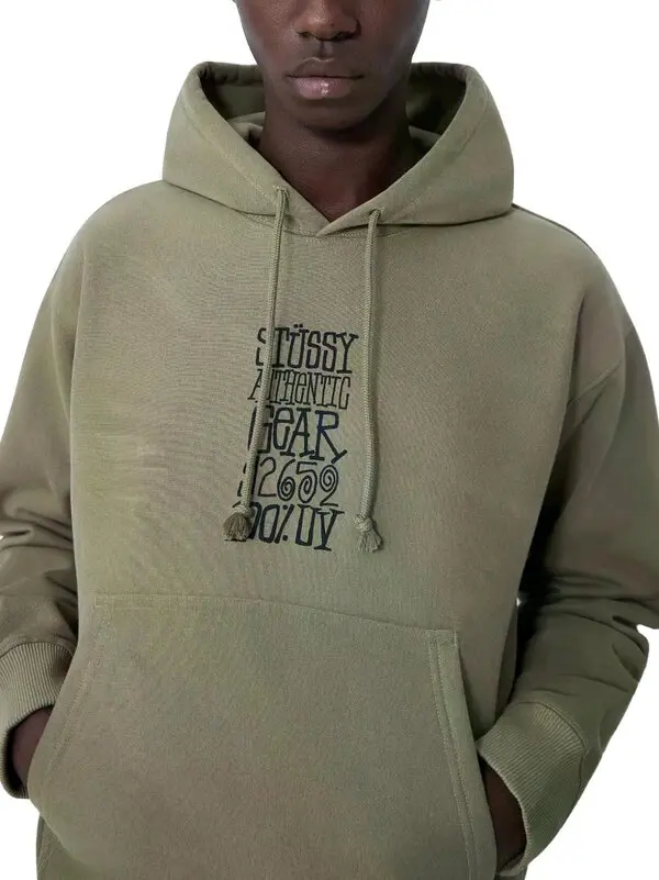 StÜssy Logo-print Hoodie - Green