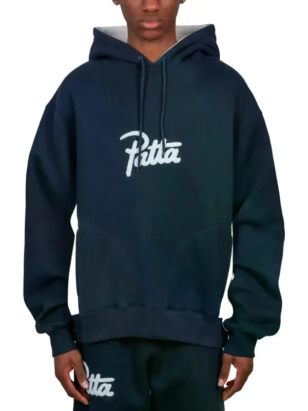 PATTA Chenille Logo Hoodie - Blue