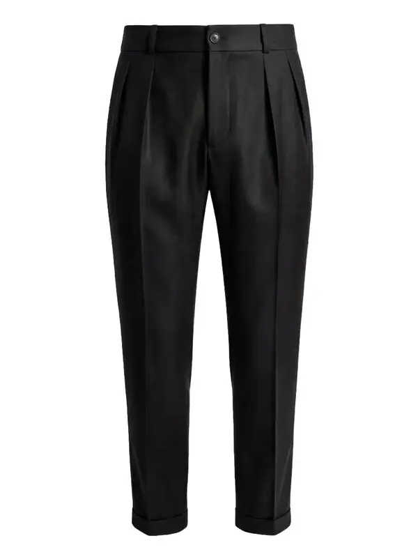 HAMZA Tapered Trousers - Black