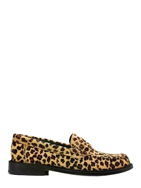 VINNY'S Leopard Yardee Moccasin Loafers - Neutrals