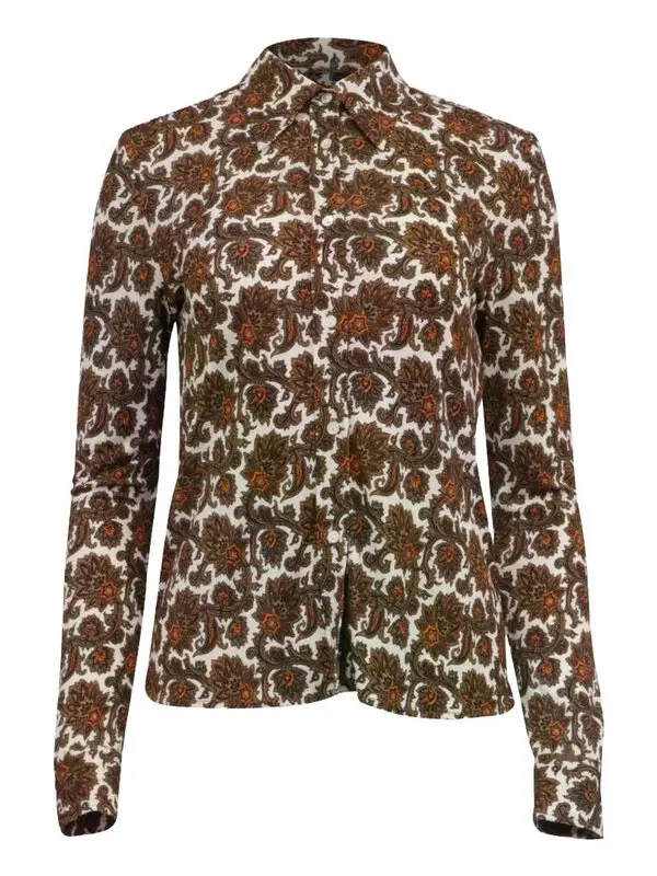 NILI LOTAN Paisley-print Blouse - Brown