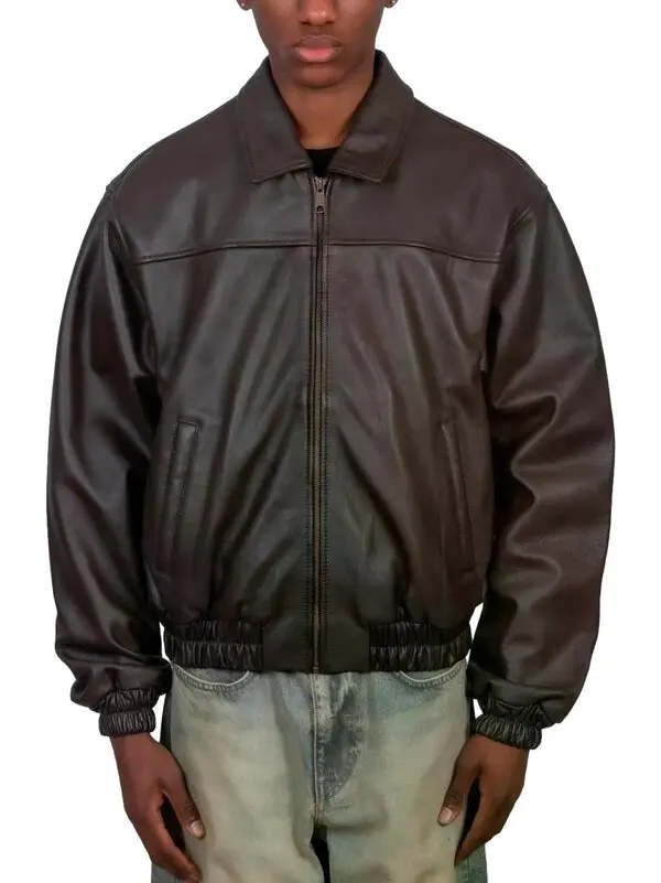 PATTA Family 3.0 Leather Bomber - Brown