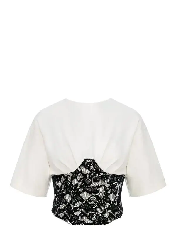 HAMZA Marsilia Lace Corset Top - White