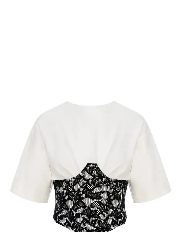 HAMZA Marsilia Lace Corset Top - White