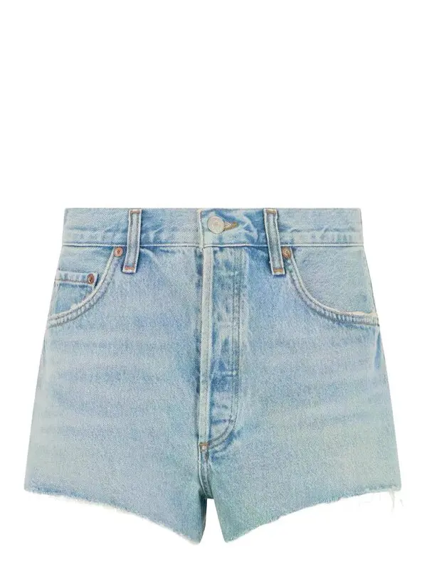 AGOLDE Button-fastening Denim Shorts - Blue