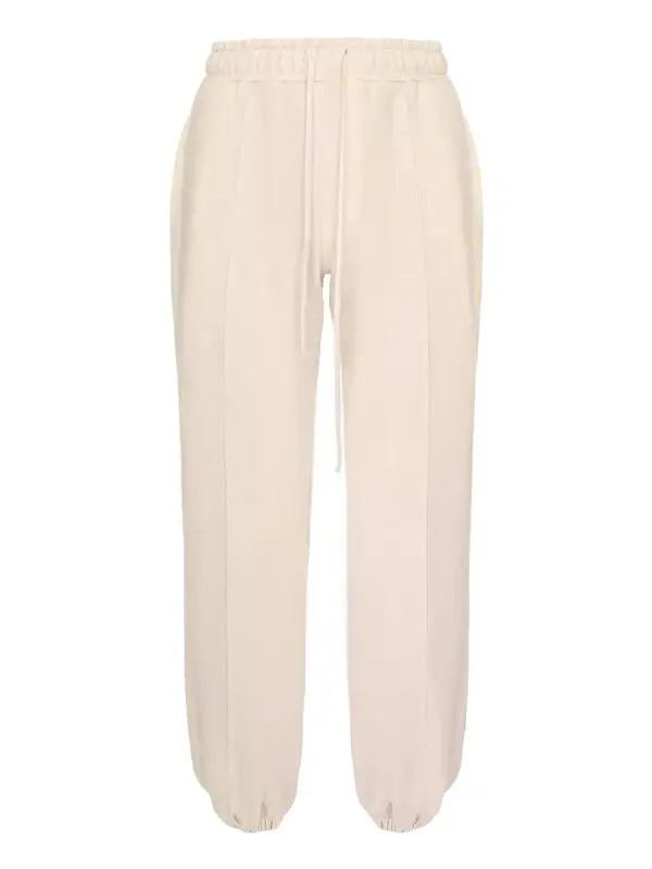 HAMZA Cotton Drawstring Trousers - Neutrals