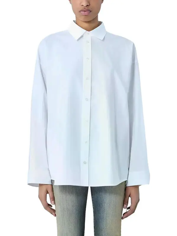 Balenciaga Button-down Poplin Shirt - White