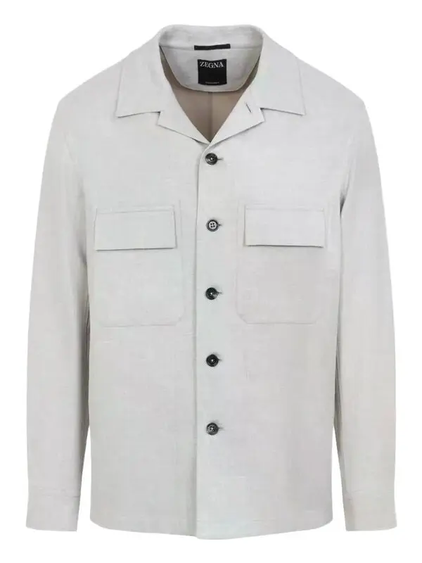 Zegna Front-pockets Shirt - Grey