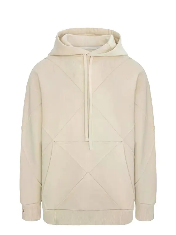 HAMZA Diamond Stitched Hoodie - Neutrals