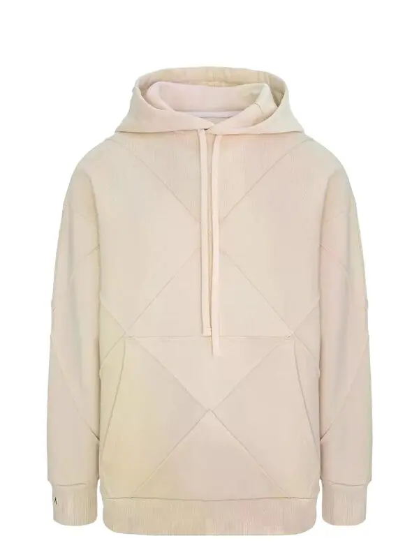 HAMZA Diamond Stitched Hoodie - Neutrals