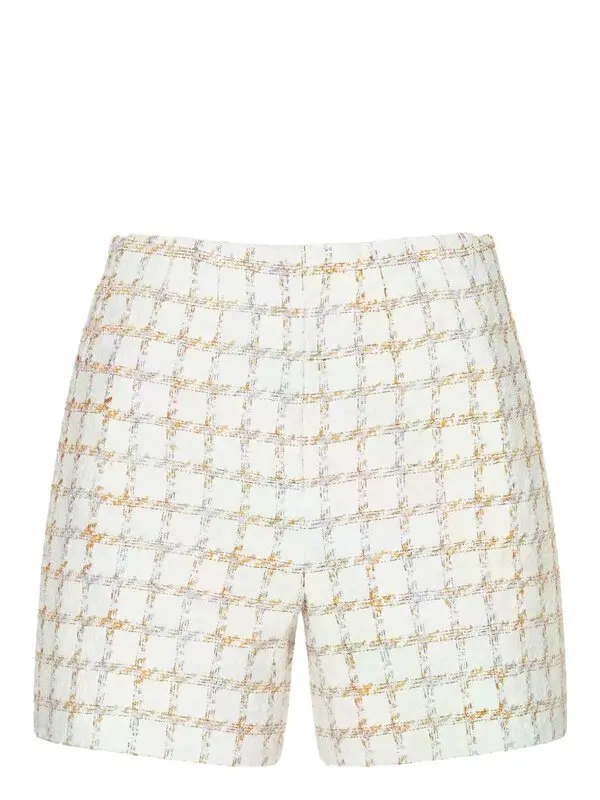 Veronica Beard Jazmin Check-pattern Shorts - White