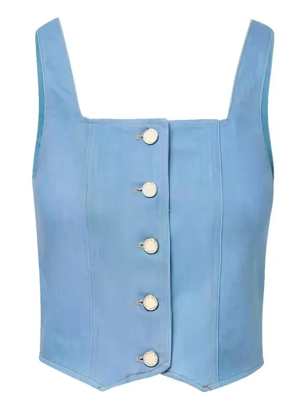 Veronica Beard Spensley Button-up Top - Blue