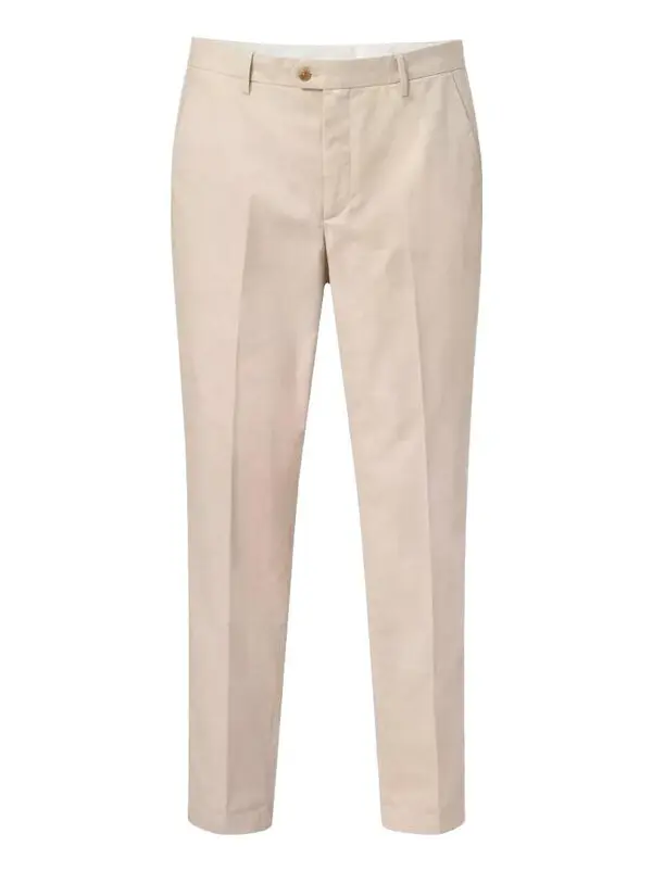FRANZESE COLLECTION Stefano De Martino Flat-front Trousers - Neutrals