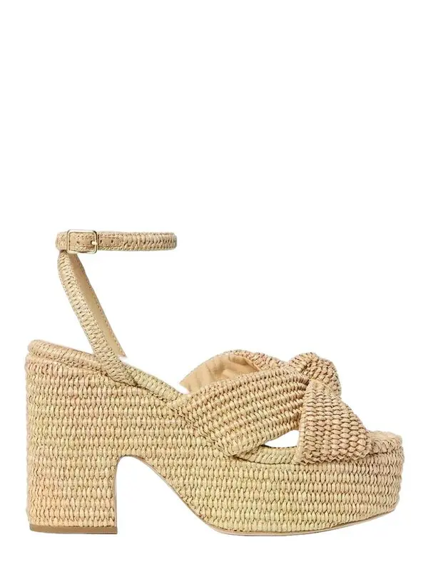 LOEFFLER RANDALL Liza Knotted Wedge Sandals - Neutrals
