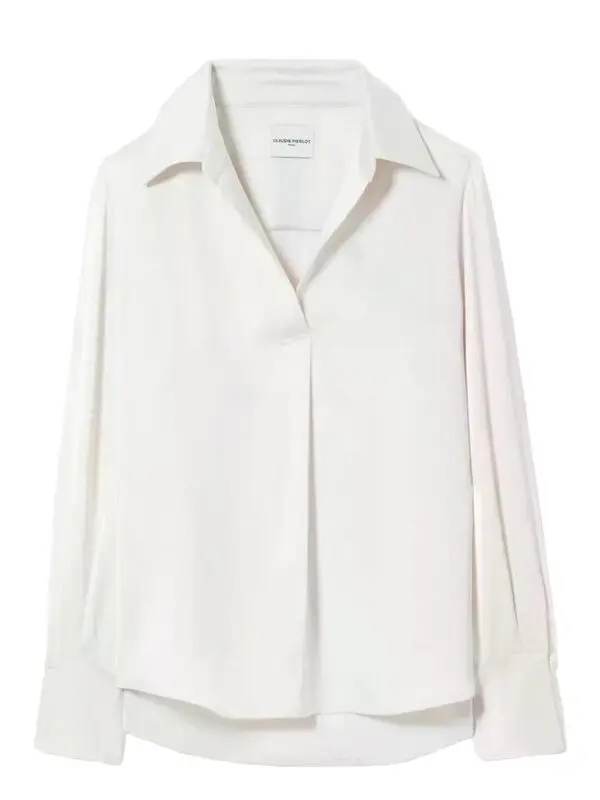 Claudie Pierlot Spread Collar Blouse - Neutrals