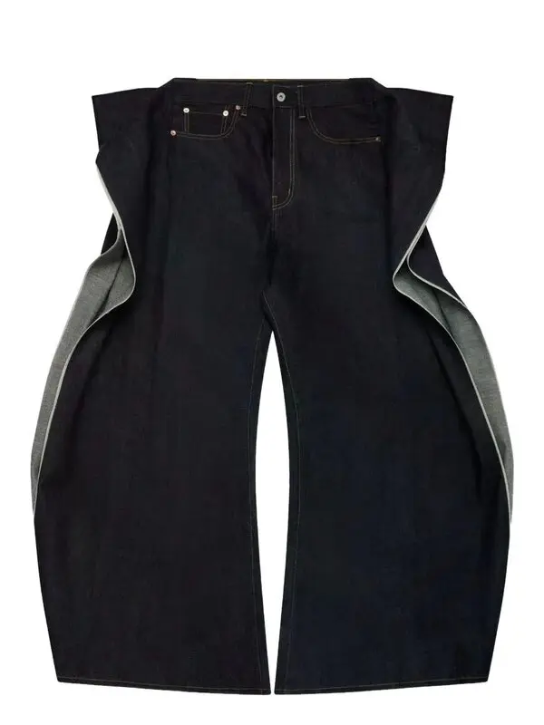 Junya Watanabe Wide-leg Selvedge Jeans - Blue