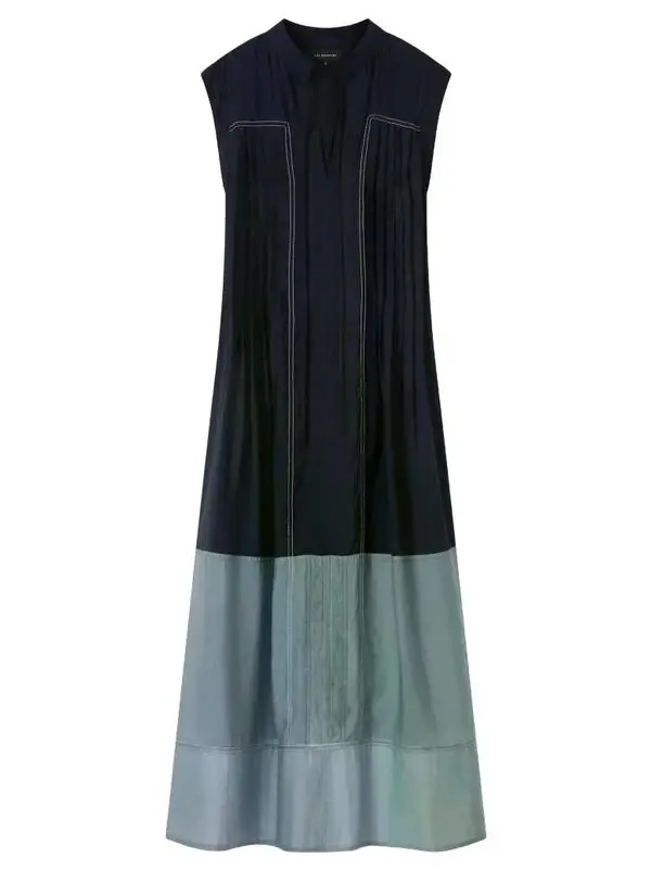 LEE MATHEWS Ondine Panelled Maxi Dress - Blue