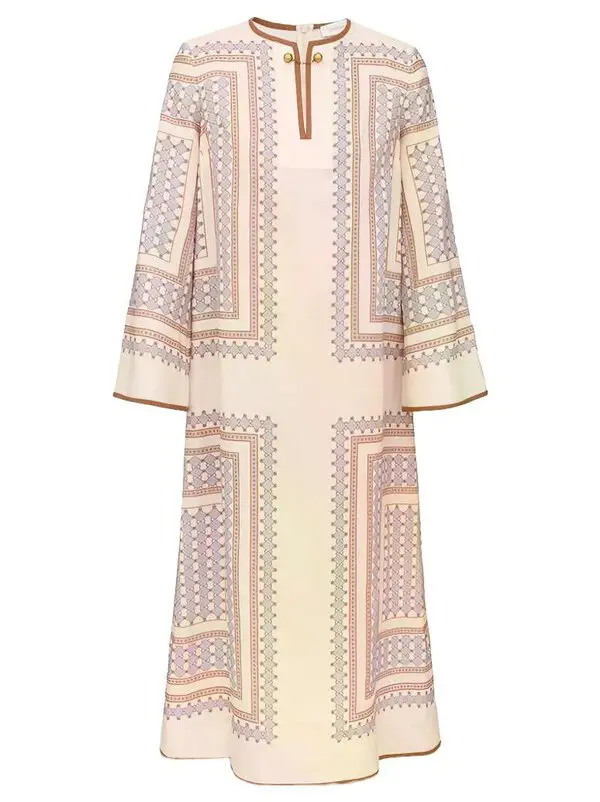Zimmermann Geometric-patterned Tunic Midi Dress - Neutrals