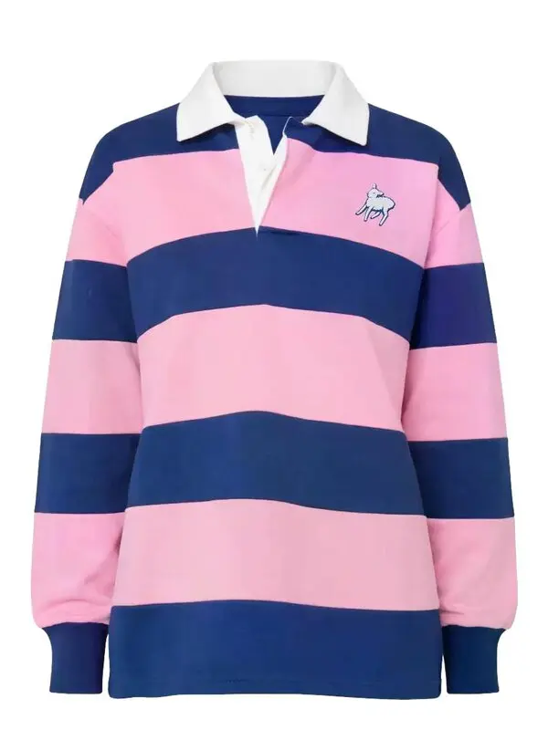 MOTHER Piece Huddle Polo Shirt - Pink