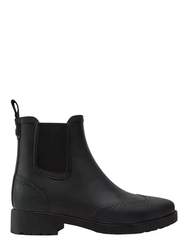 Ralph Lauren Brogue-detail Chelsea Boots - Black