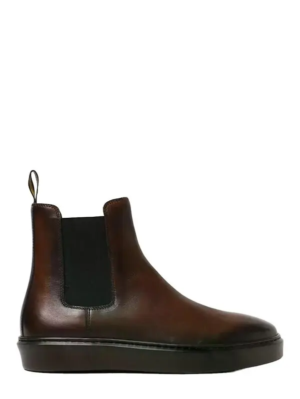 DOUCAL'S Leather Chelsea Boots - Brown