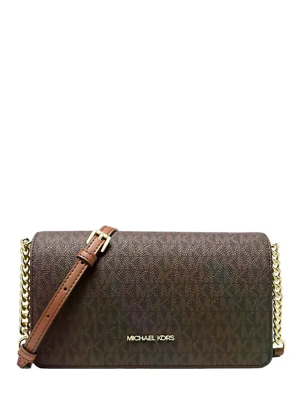 Michael Kors Medium Signature-logo Crossbody Bag - Brown