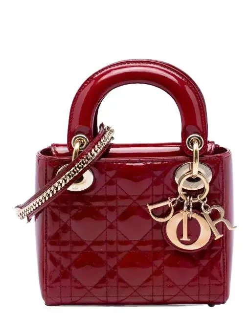 Dior 2018 Mini Lady Satchel - Red