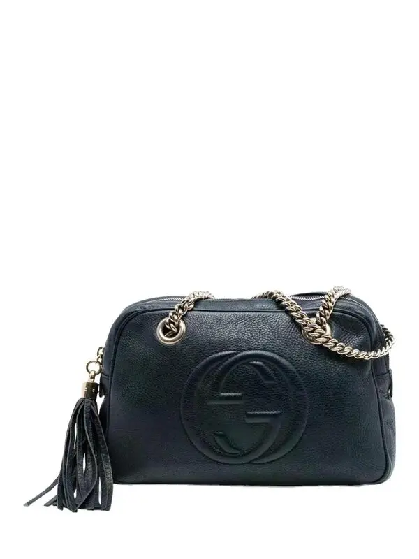 Gucci Leather Soho Chain Shoulder Bag - Black