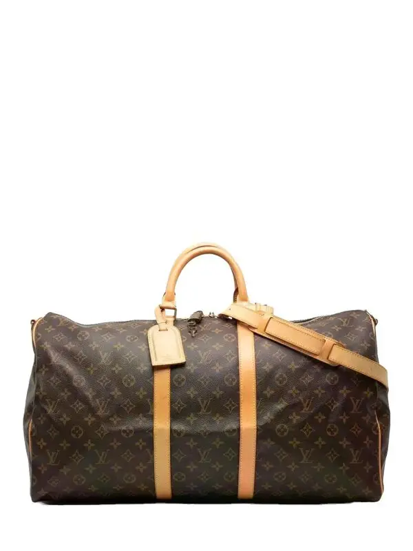 LOUIS VUITTON Monogram Keepall Bandouliere 55 - Brown