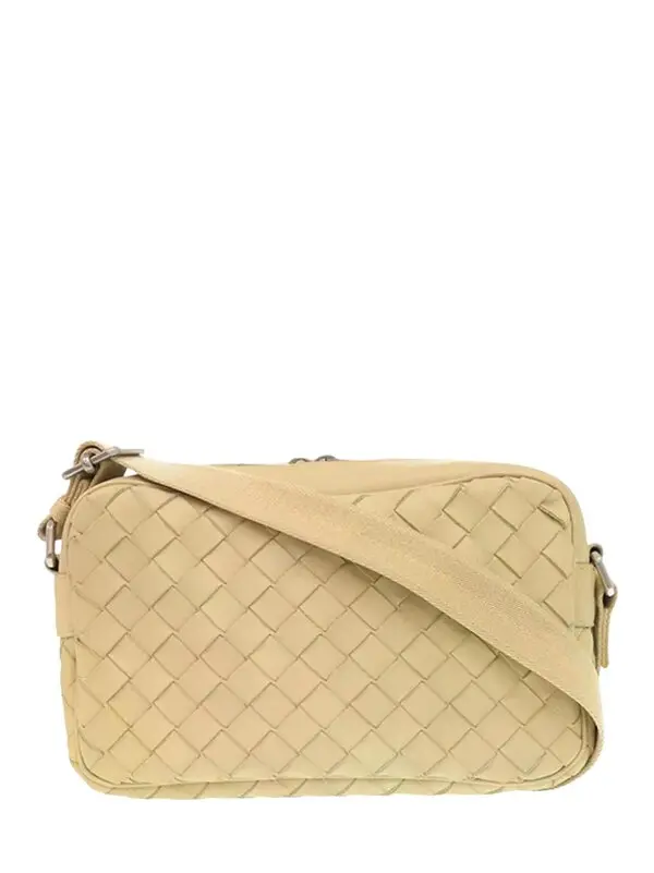 Bottega Veneta Small Nappa Intrecciato Camera Crossbody Bag - Neutrals