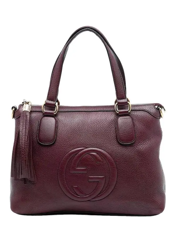 Gucci Small Leather Soho Satchel - Red