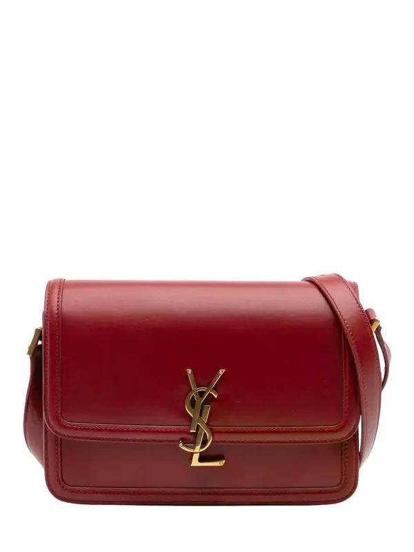 Saint Laurent 2020 Medium Calfskin Solferino Satchel - Red