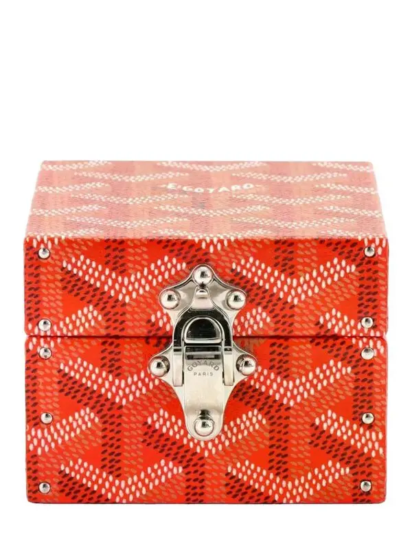 Goyard Regence Mini Trunk Coated Canvas Travel Bag - Orange