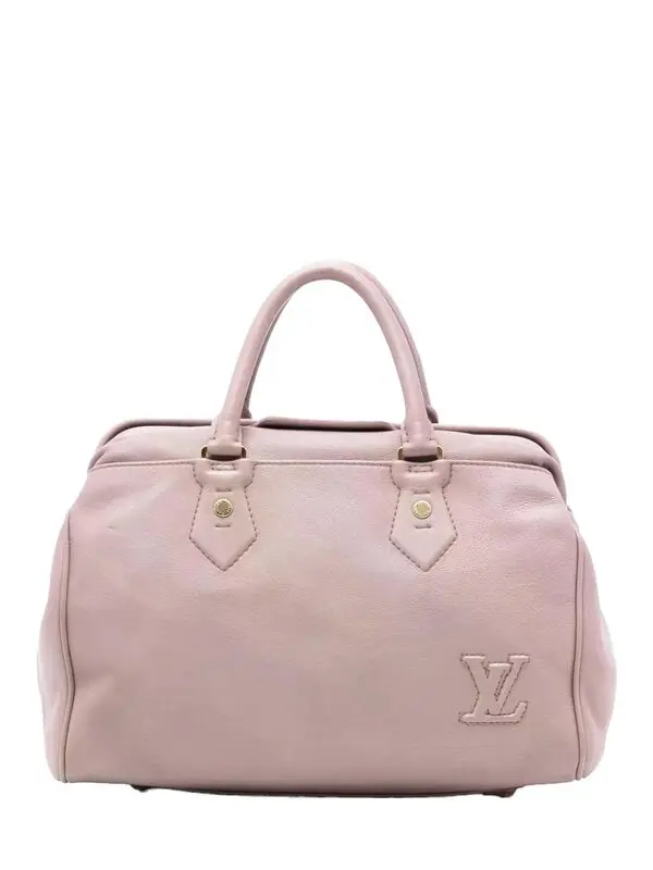 LOUIS VUITTON 2010 Limited Edition Cuir Cinema Intrigue Top Handle Bag - Pink